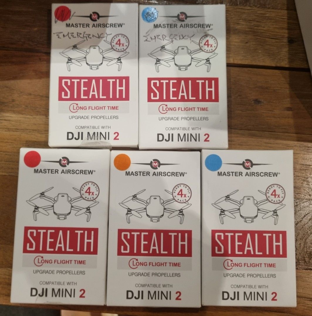 Set of 5 Master Airscrew Stealth propellers for DJI Mini 2, Photography ...