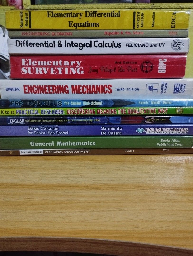 MATH TEXTBOOK BUNDLES FOR SENIOR HIGH AND CIVIL ENGINEERING, Hobbies ...