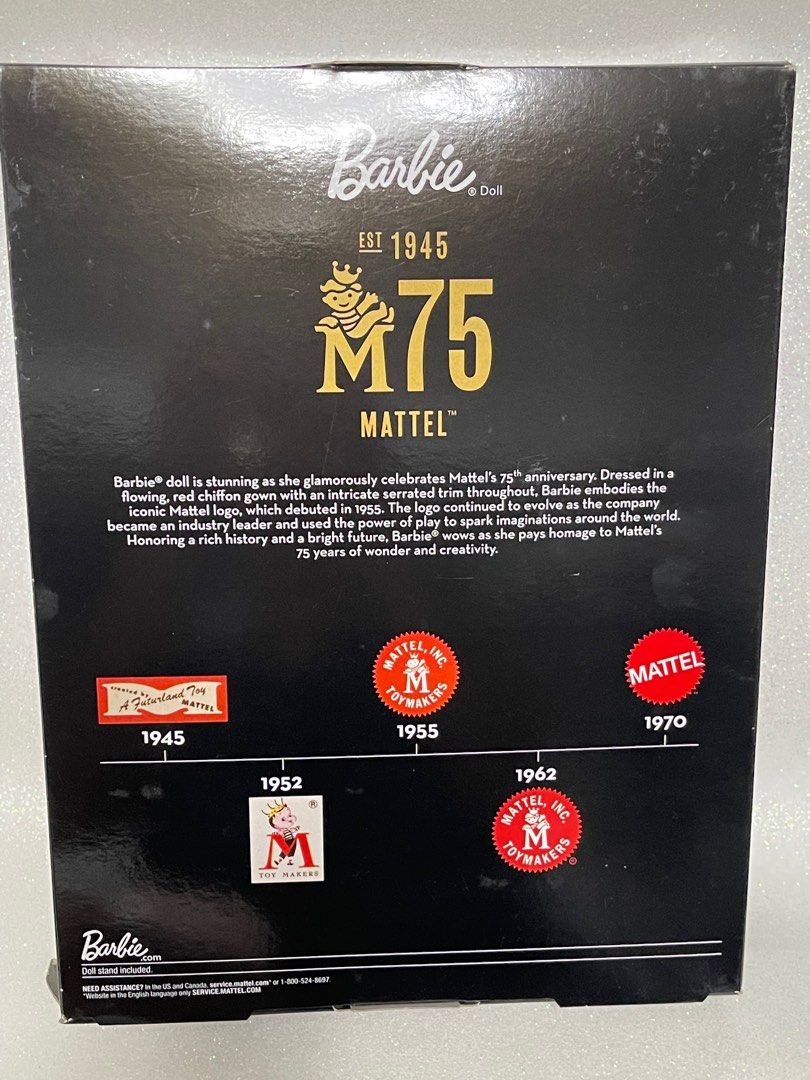 Mattel 75th anniversary Barbie doll, Hobbies & Toys, Toys & Games on ...
