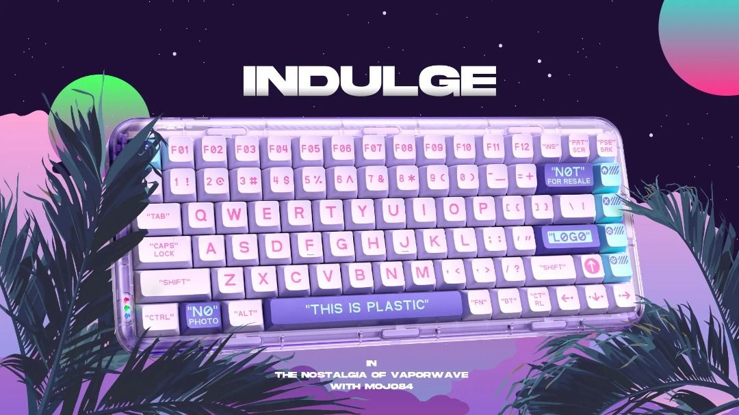 Melgeek Mojo84 Vaporwave Limited Edition Wireless Mechanical Keyboard ...