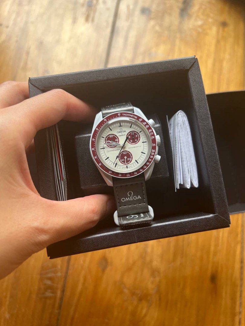 Mission to Pluto Omega x Swatch Moon S Watch, Luxury, Watches on Carousell