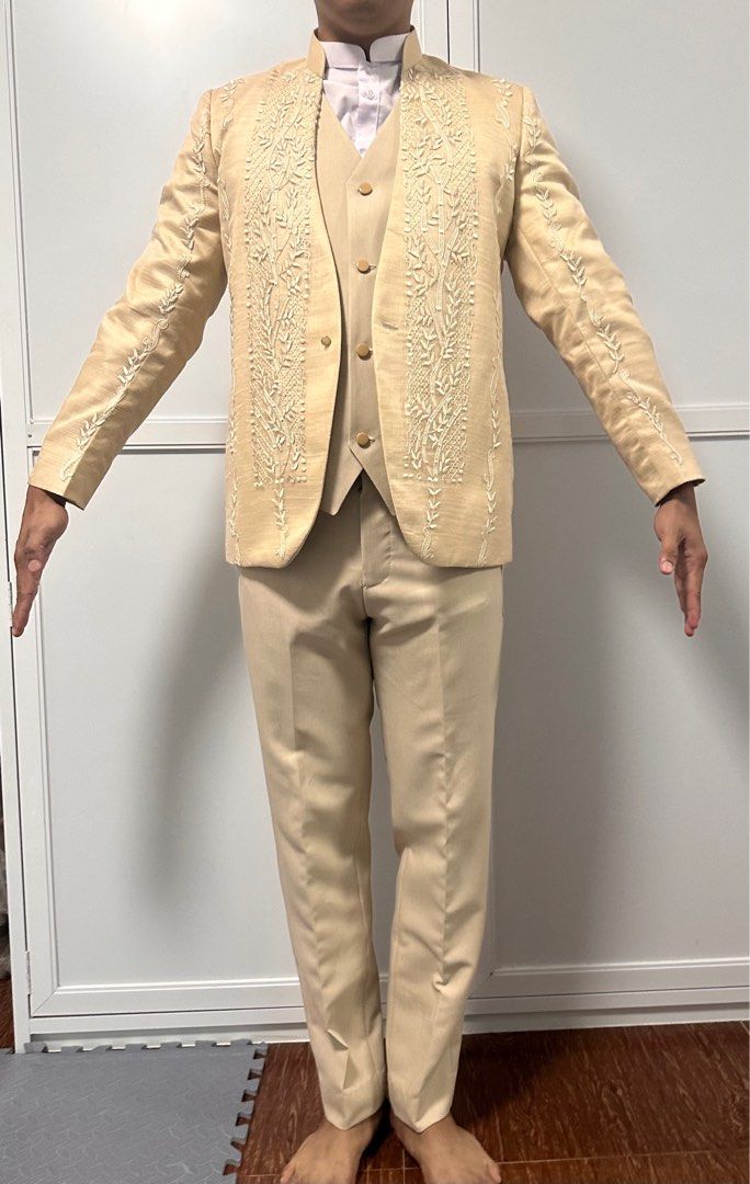 Modern Barong, Men's Fashion, Tops & Sets, Sets & Coordinates on Carousell