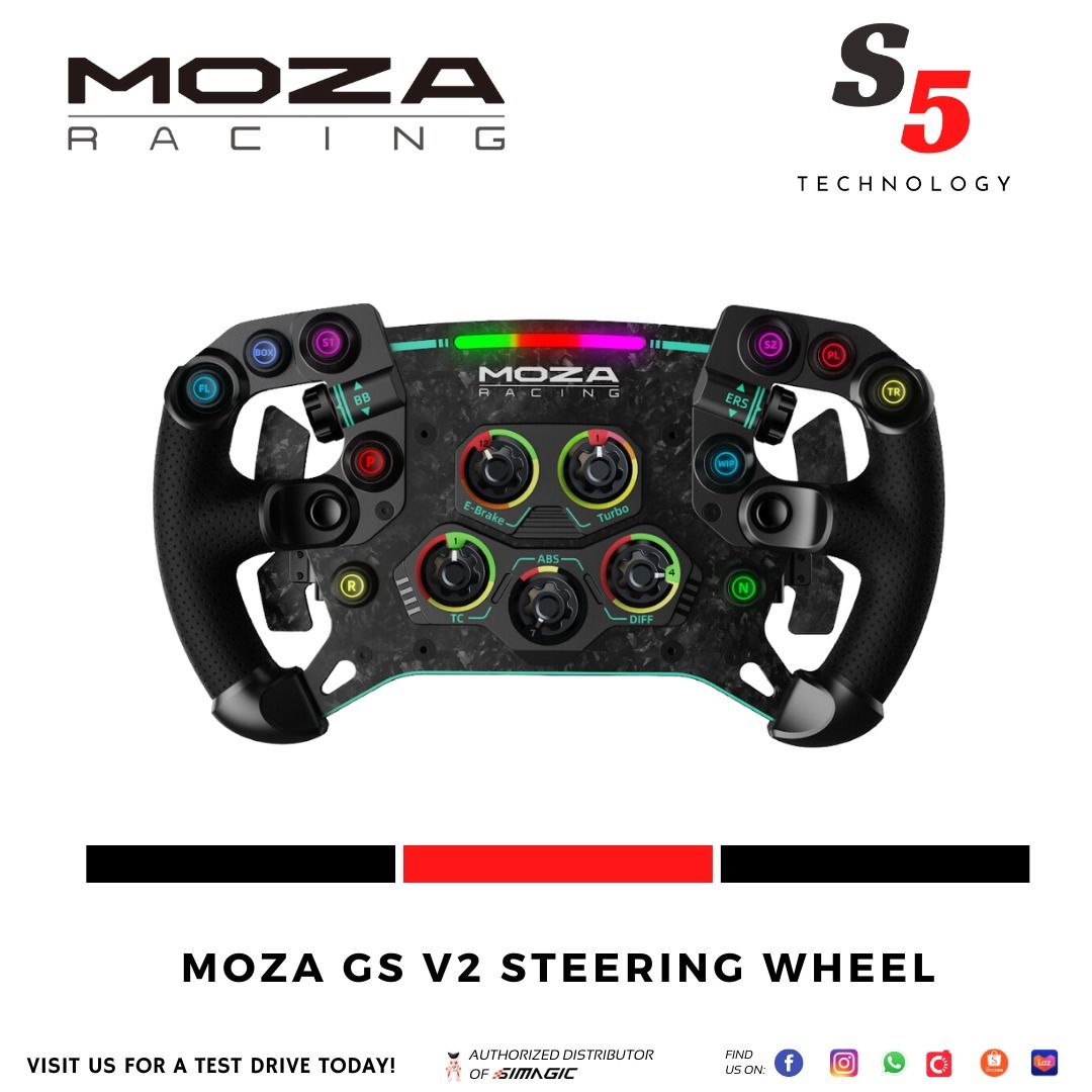 MOZA GS Steering Wheel / GS V1 Alcantara / GS V2 Steering Wheel Leather ...