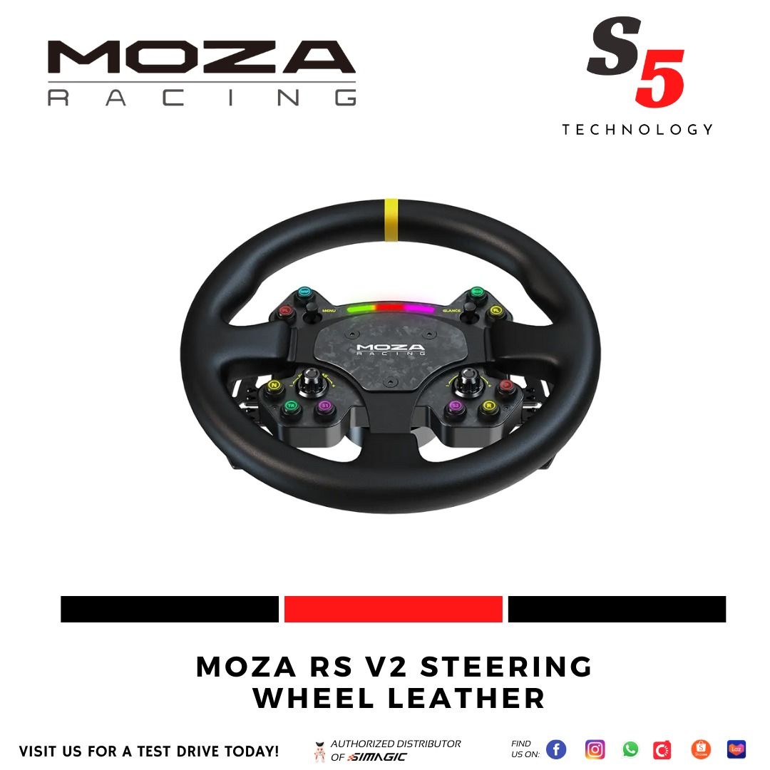 MOZA RS V2 Steering Wheel Leather, Video Gaming, Gaming Accessories ...