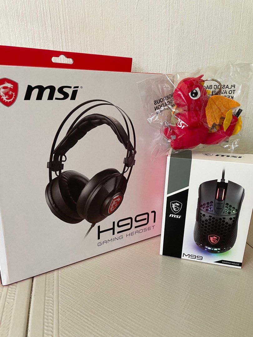 MSI Gaming Set ( Headset + Mouse + Plushy Keychain), Audio, Headphones ...