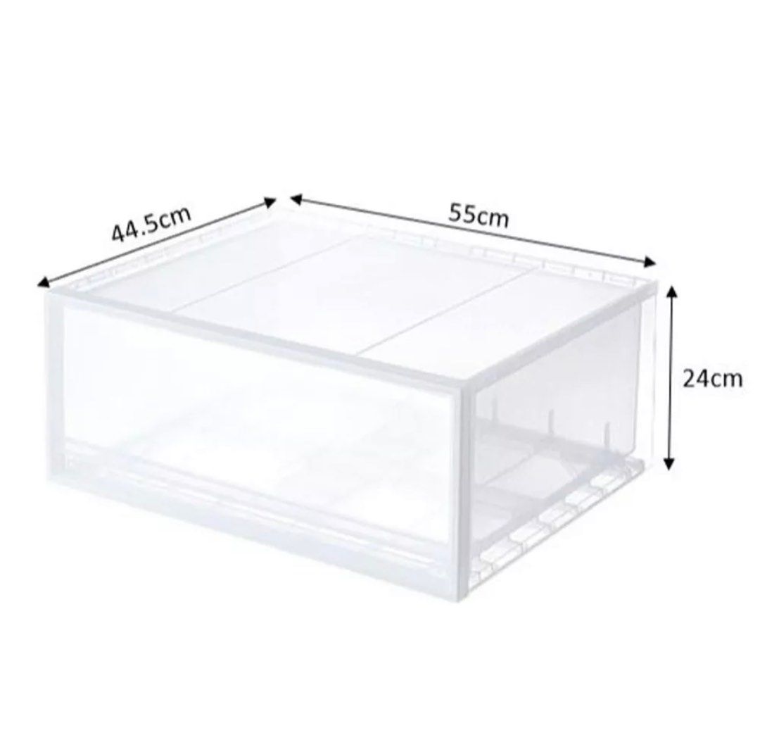 MUJI PP Storage Stackable Drawers Wide 55 x 44 Series, Furniture & Home ...