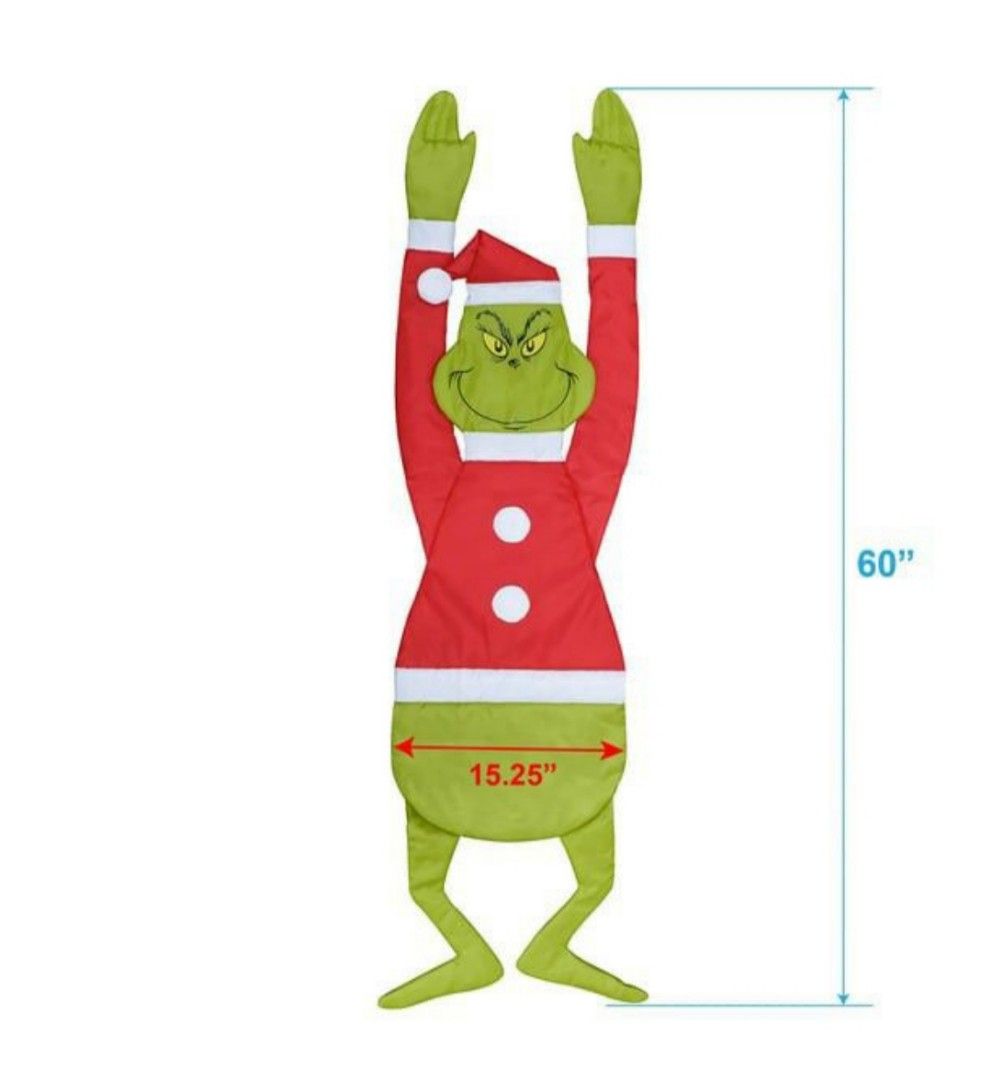 New Dr Seuss' The Grinch Who Stole Christmas, Hang On Grinch, Outdoor ...