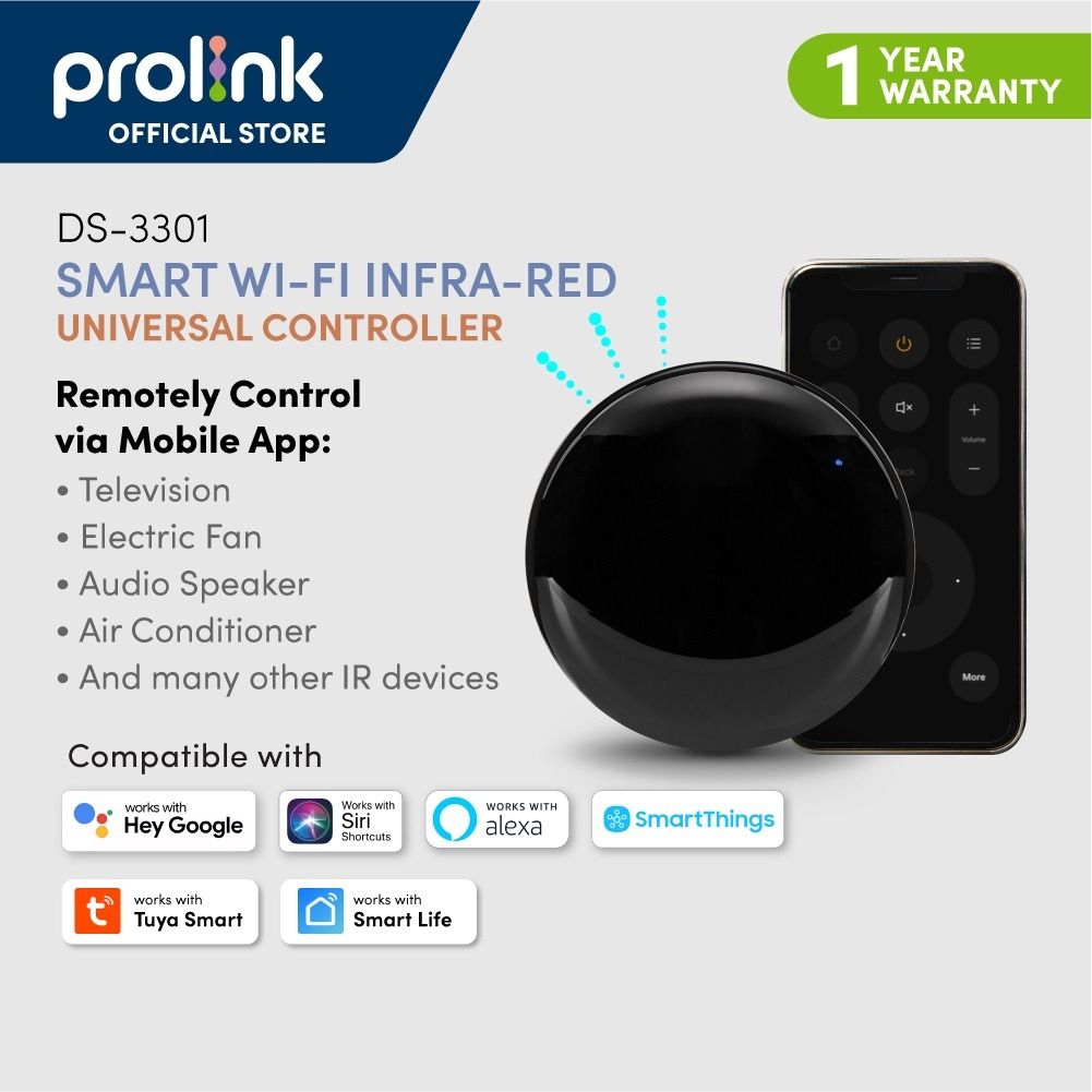 NEW Prolink DS-3301 Smart home Wifi IR + RF Controller/ universal ...
