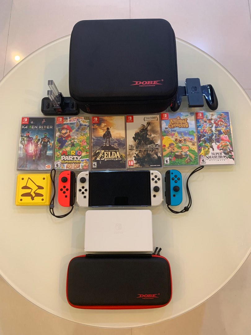 Nintendo Switch Oled Full Set (GAMES & ACCESSORIES INCLUDED), Video ...