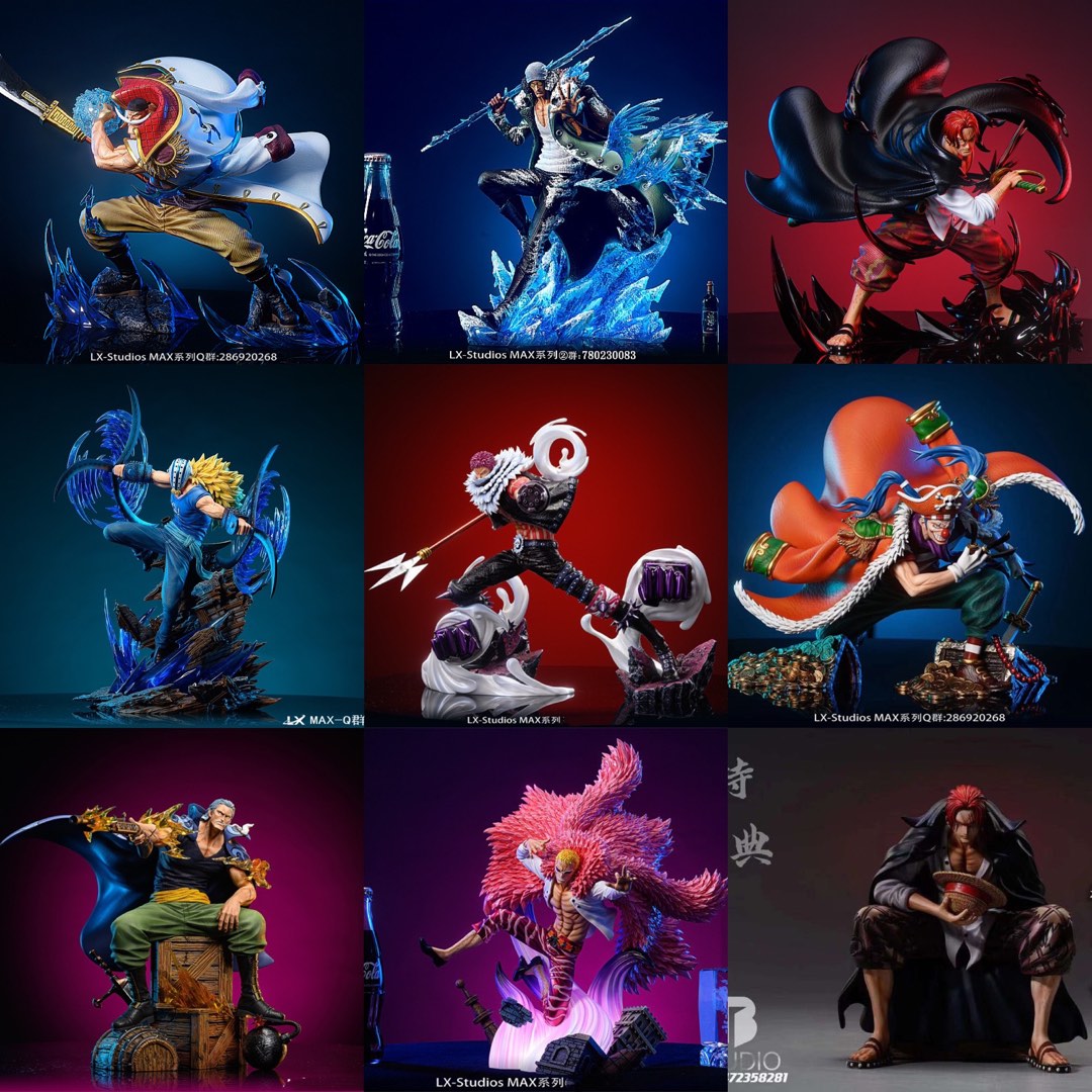 One piece gk statue figure - LX studio Maximum - doflamingo katakuri / killer / white beard ...