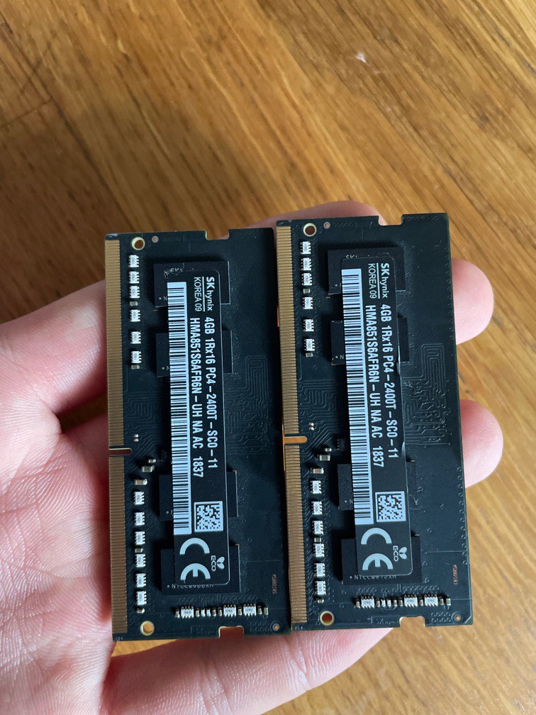 Original mac ram (2x4gb), Computers & Tech, Parts & Accessories, Computer Parts on Carousell