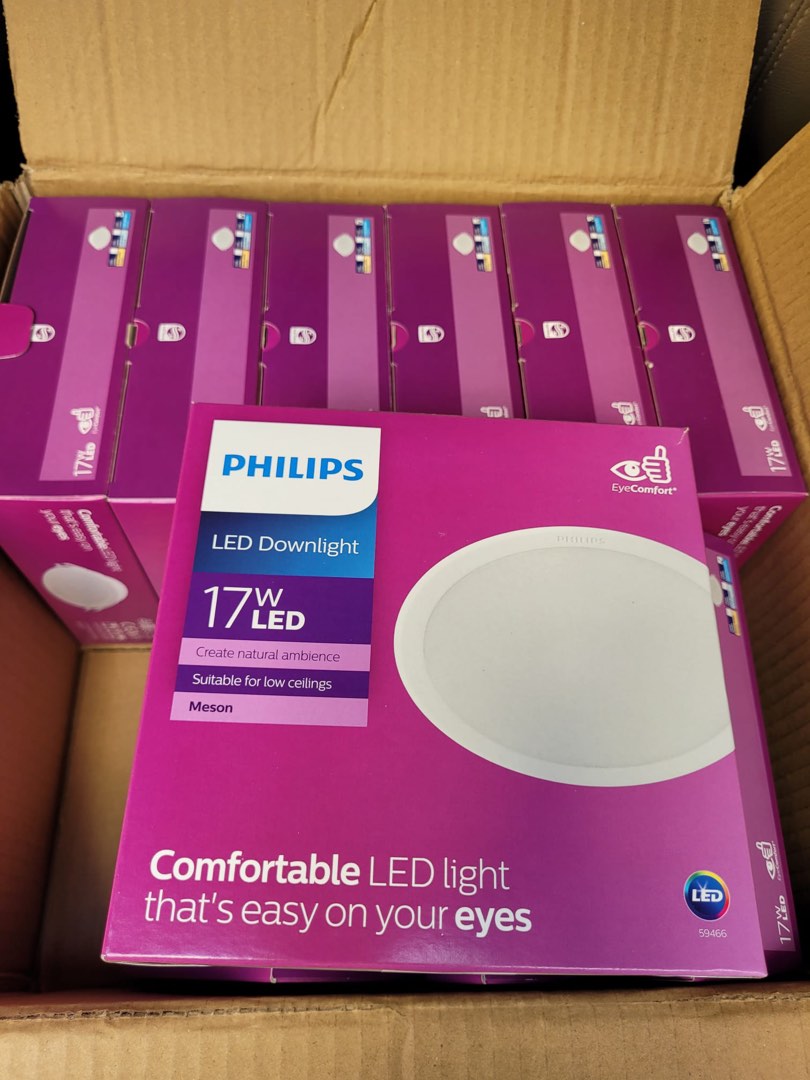Philips 17w LED downlighting, Furniture & Home Living, Lighting & Fans ...