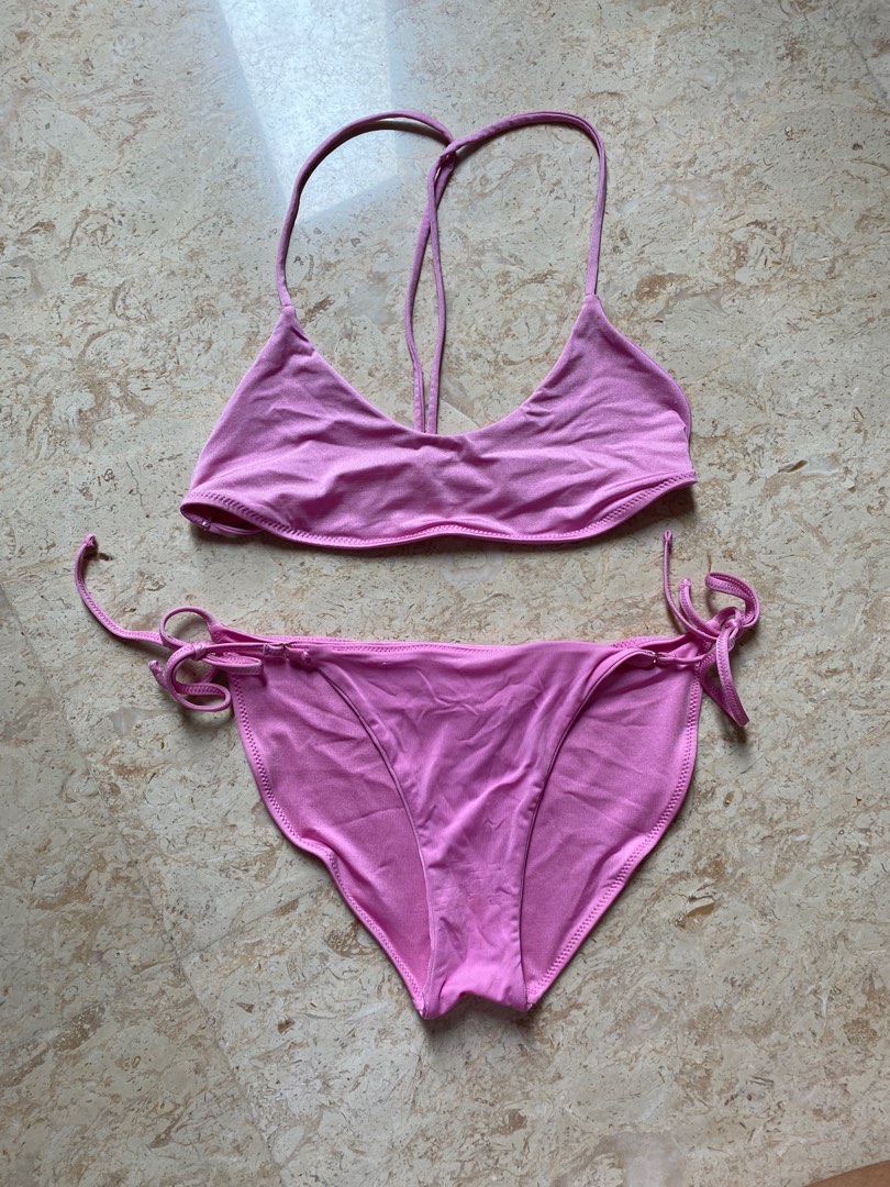 Pink Bikini Set, Women's Fashion, Swimwear, Bikinis & Swimsuits on ...