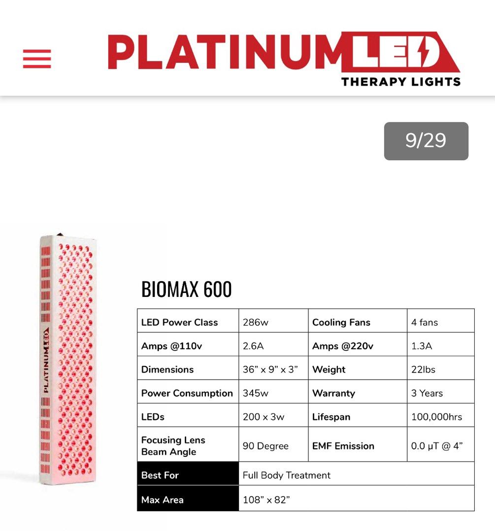 Platinum LED Biomax 600, TV & Home Appliances, Other Home Appliances on ...