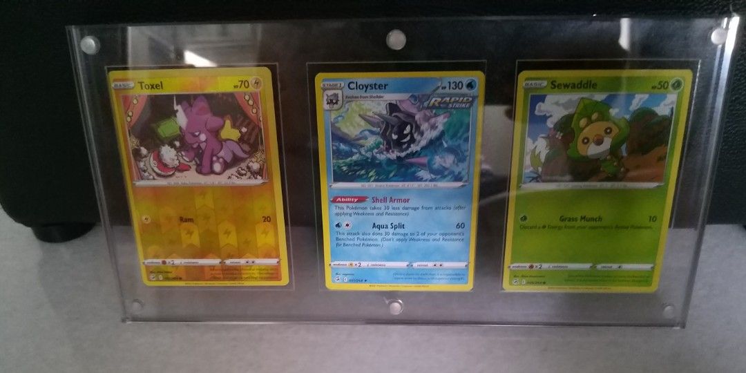 Pokemon Card Display Stand for 3 cards, Hobbies & Toys, Toys & Games on ...