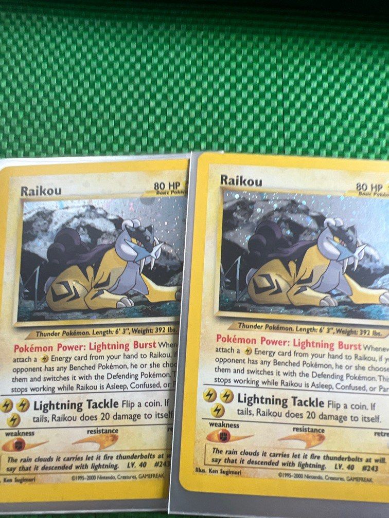 Pokemon Raikou Holo Rare Neo Revelation 13/64, Hobbies & Toys, Toys & Games on Carousell