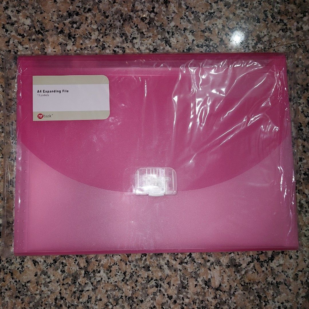 POP Bazic A4 Expanding File, Hobbies & Toys, Stationery & Craft ...