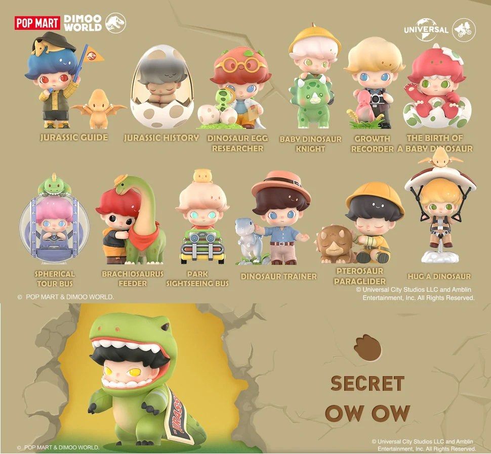 POP MART Dimoo Jurassic World Series Hug A Dinosaur, Hobbies & Toys ...