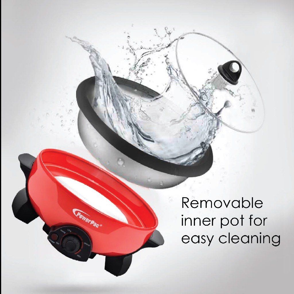 PowerPac Steamboat with BBQ Grill , 2 in 1 Multi Cooker 2L, TV & Home ...