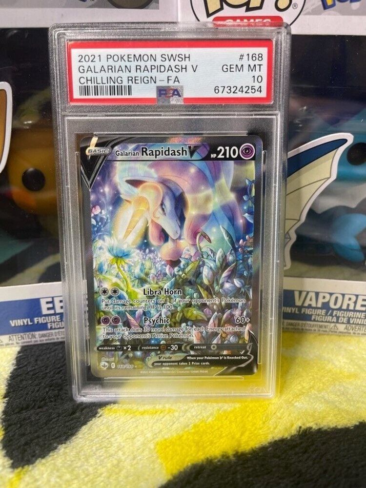 PSA 10 Galarian Rapidash V Full Art, Hobbies & Toys, Toys & Games on ...