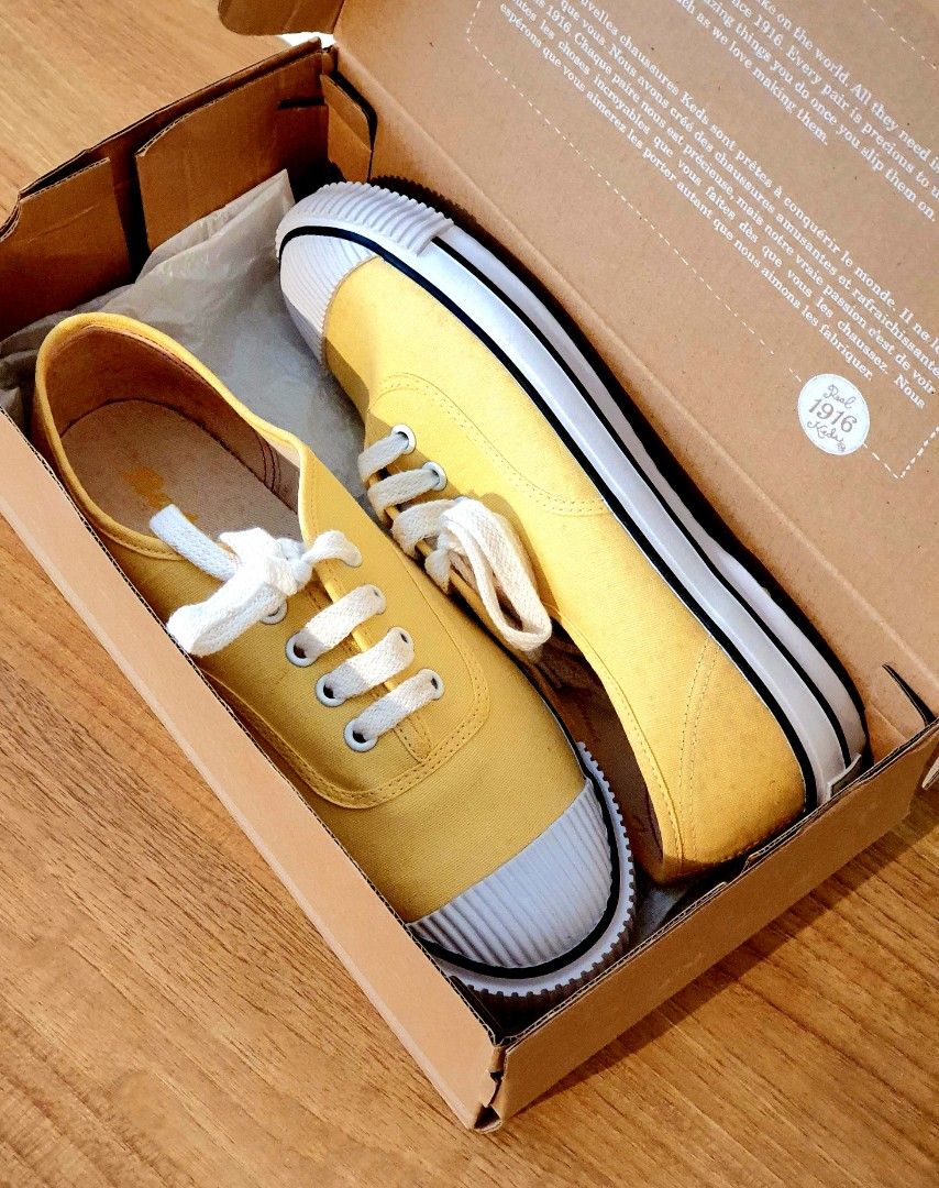 Rare Lemon Yellow BATA tennis canvas shoe sneakers. nike, adidas ...