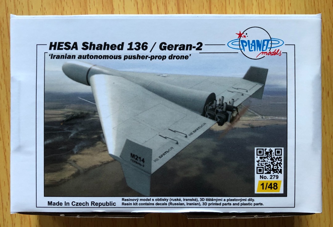 **Resin** Planet Model 1/48 279 HESA Shahid 136 / Geran-2 Iranian autonomous pusher-prop drone ...