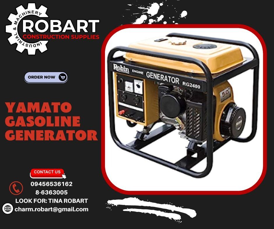 ROBIN/ YAMATO GASOLINE GENERATOR, Commercial & Industrial, Construction ...