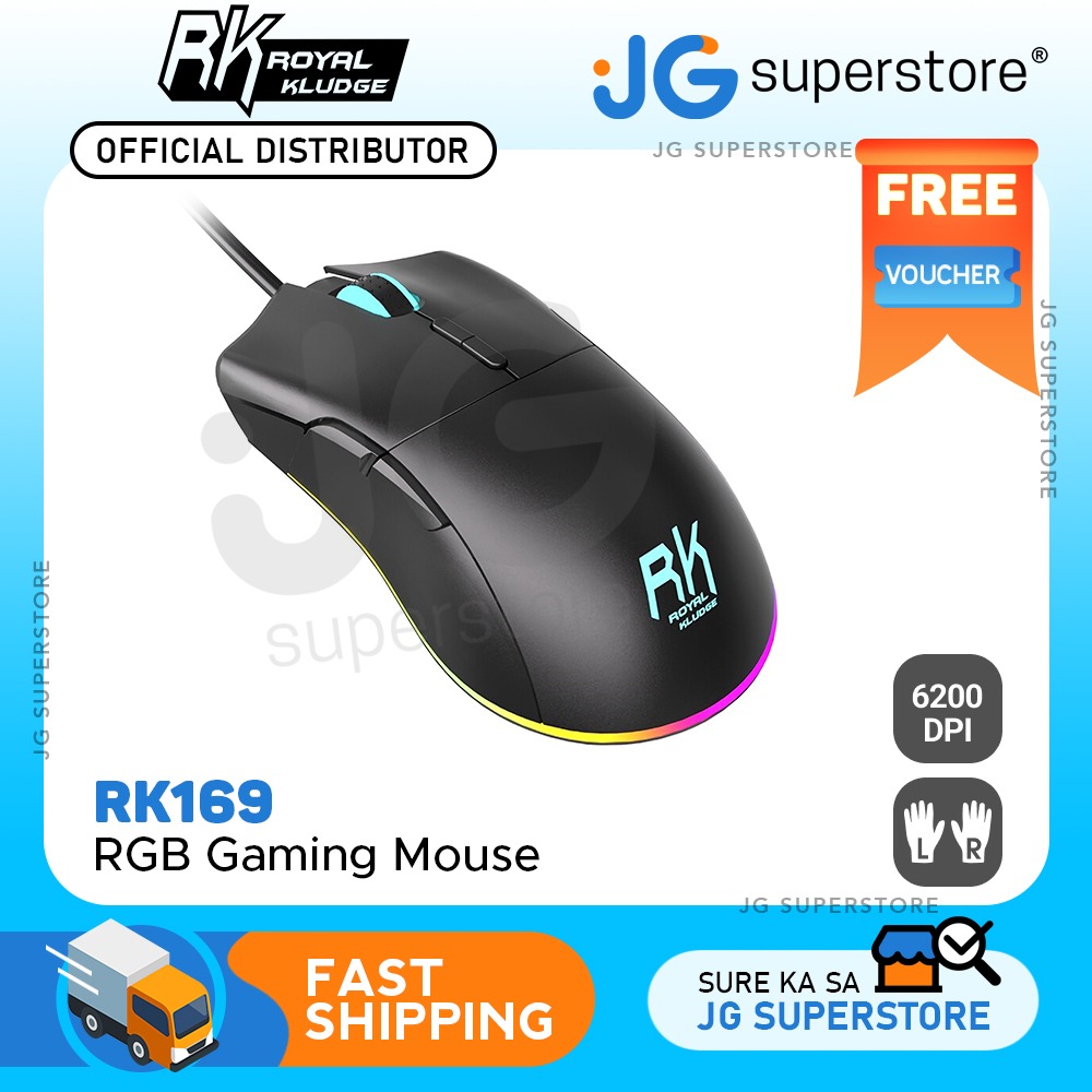 Royal Kludge RK168 6200 DPI RGB Ambidextrous Gaming Mouse with 4 ...