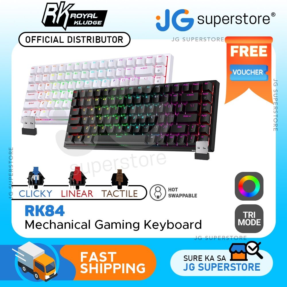 Royal Kludge RK RK84 RGB 84 Keys Mechanical Gaming Keyboard 2.4G ...