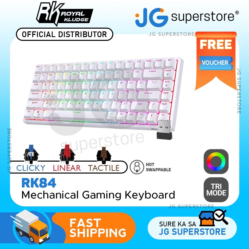 Royal Kludge RK RK84 RGB 84 Keys Mechanical Gaming Keyboard 2.4G ...