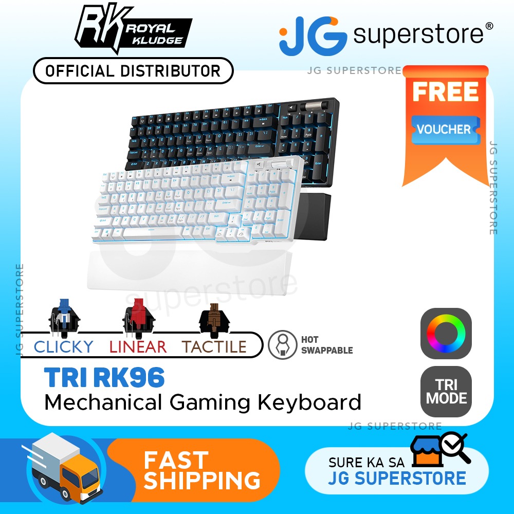 Royal Kludge RK RK96 RGB 96 Keys Tri-Mode Mechanical Gaming Keyboard ...