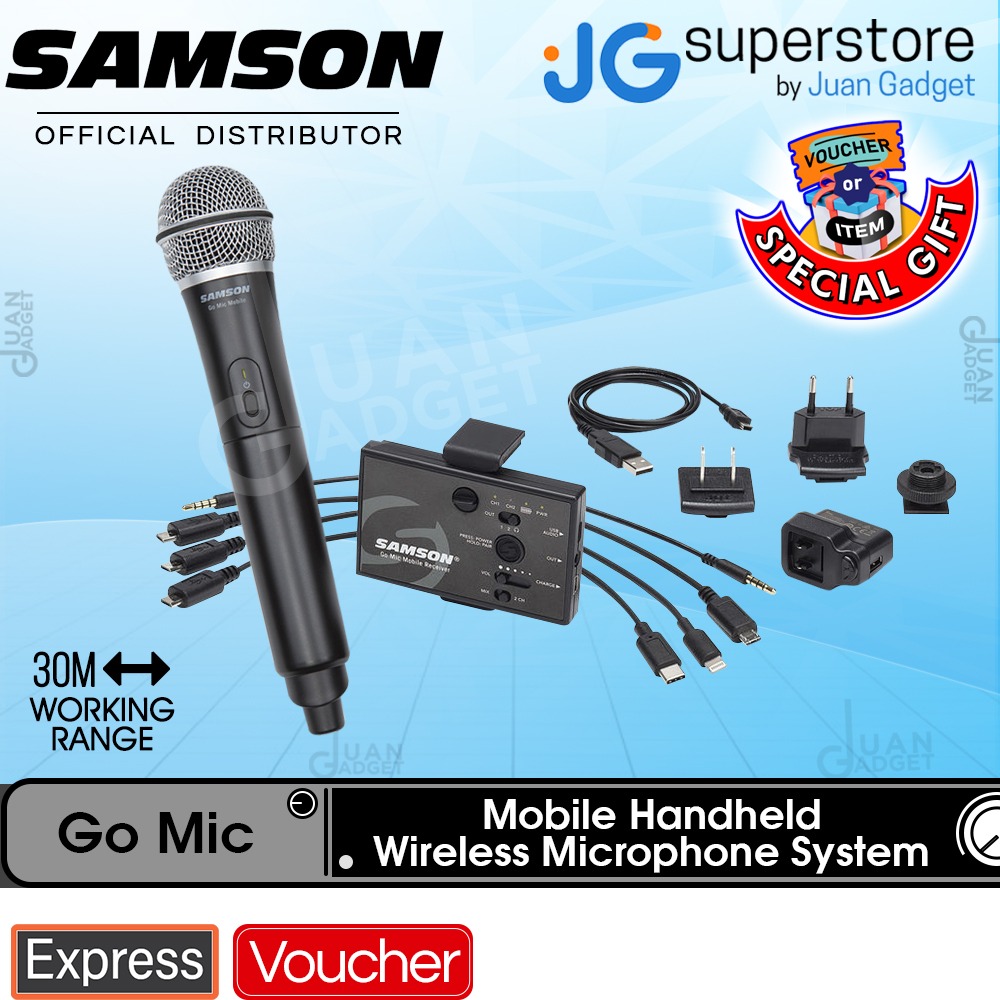 Samson Go Mic Mobile Handheld Wireless System with Q8 Professional ...