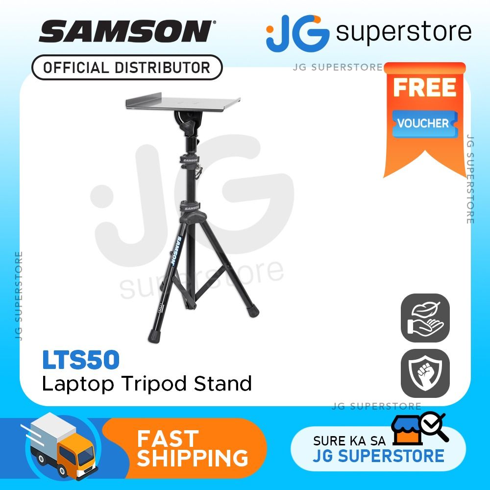 Samson LTS50 Heavy-Duty Laptop Stand with Adjustable Height, Tilt ...