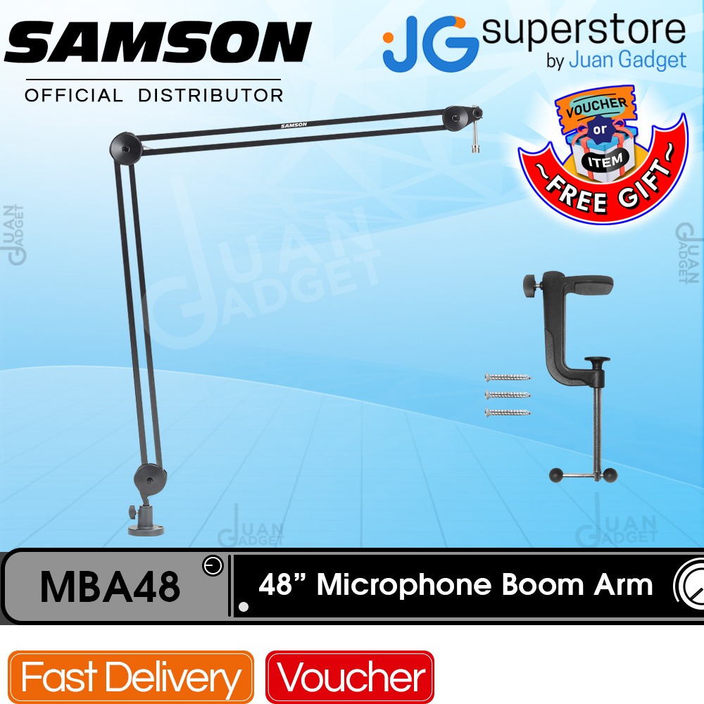 Samson MBA48 48-Inch Microphone Desk Mount Boom Arm Suitable for ...