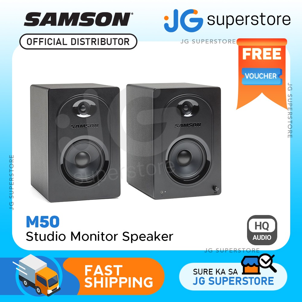 Samson MediaOne M50 Full-Range Powered Studio Monitor Speakers (Pair ...