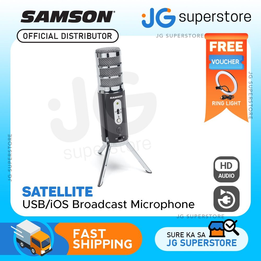 Samson Satellite USB Broadcast Microphone for PC and iOS Smartphone ...