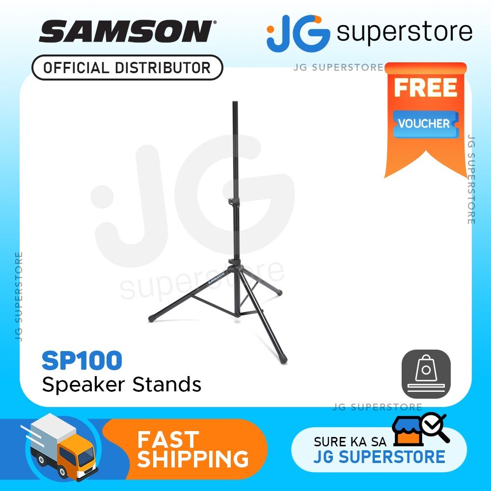 Samson SP100 Heavy Duty Speaker Stand with Adjustable Height up to 6 ...