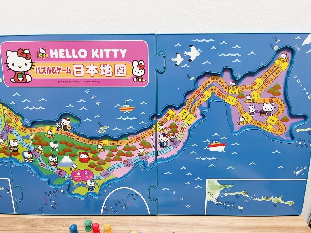 Sanrio Hello Kitty Limited Japan Map Game, Hobbies & Toys, Toys & Games ...