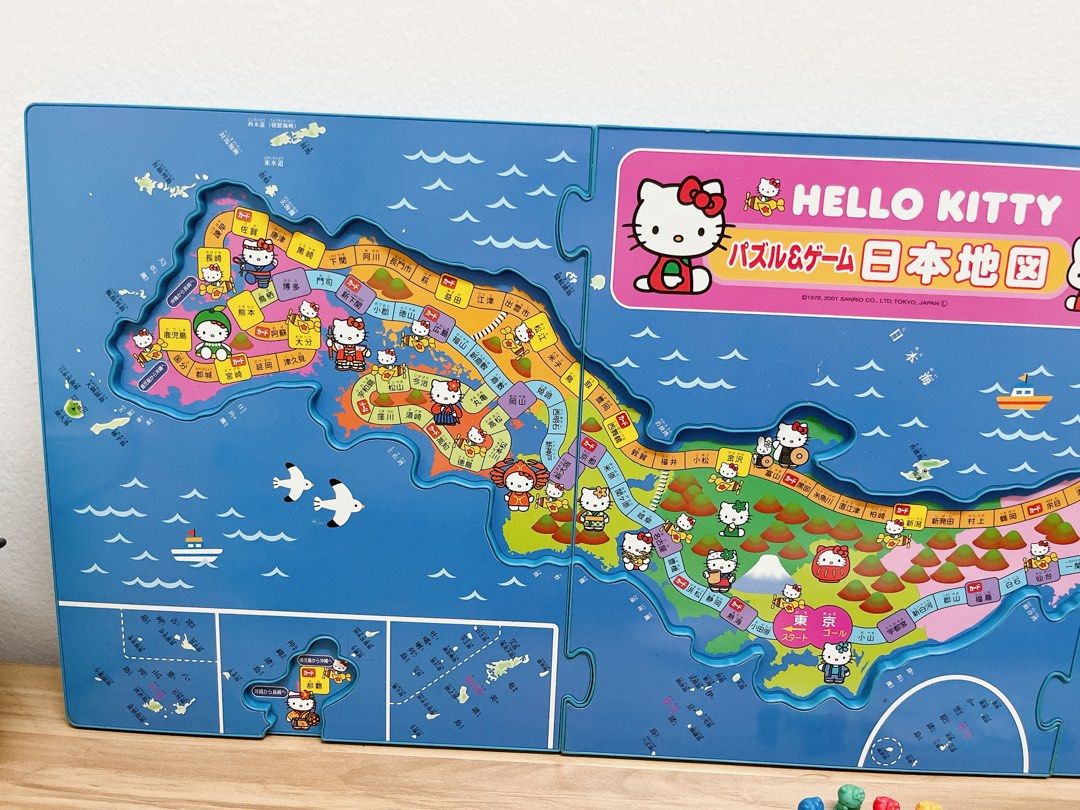 Sanrio Hello Kitty Limited Japan Map Game, Hobbies & Toys, Toys & Games ...
