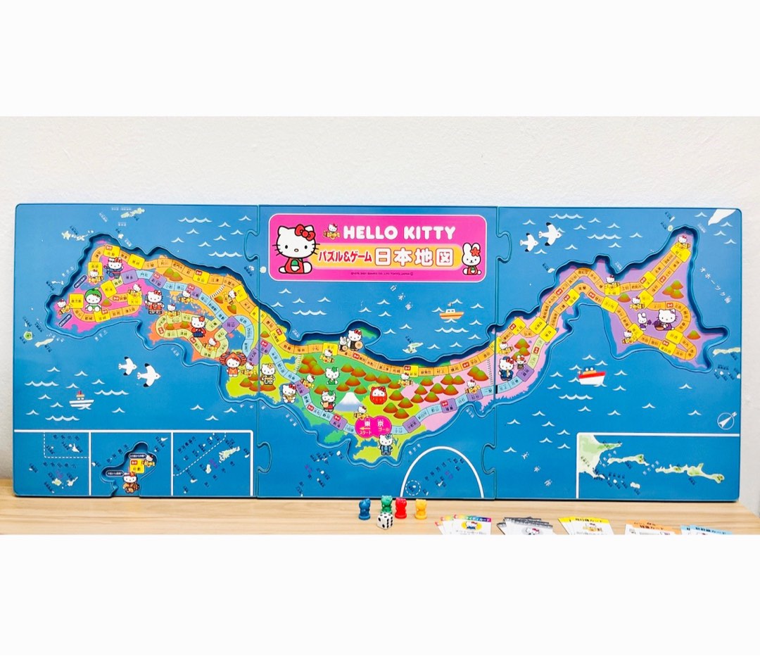 Sanrio Hello Kitty Limited Japan Map Game, Hobbies & Toys, Toys & Games ...