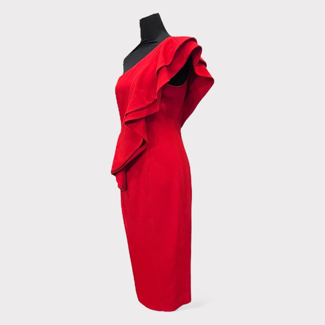 Sheike One-Shoulder Ruffle Dress, Women's Fashion, Dresses & Sets ...