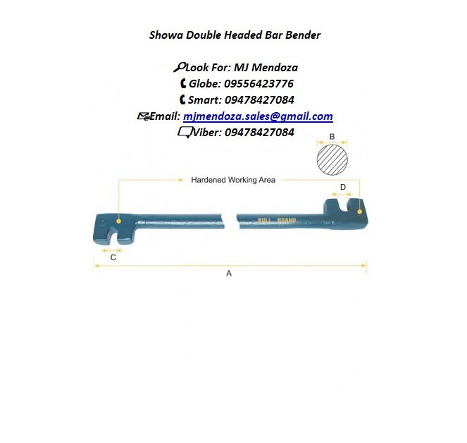 Showa Double Headed Bar Bender, Commercial & Industrial, Industrial ...