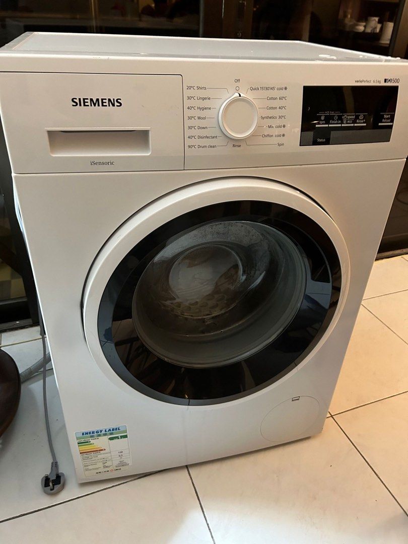SIEMENS iQ500 Washing Machine 6.5kg, 家庭電器, 洗衣機及乾衣機 - Carousell