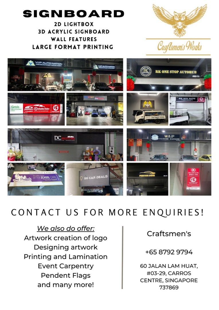 Signage| 2D Lightbox | 3D Signage | Wall Sticker Printing | Large ...