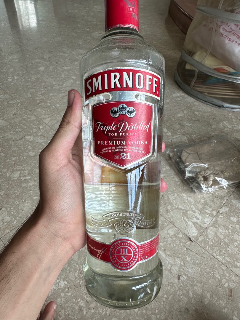 Smirnoff Alcohol (opened - 650ml remaining), Food & Drinks, Alcoholic ...
