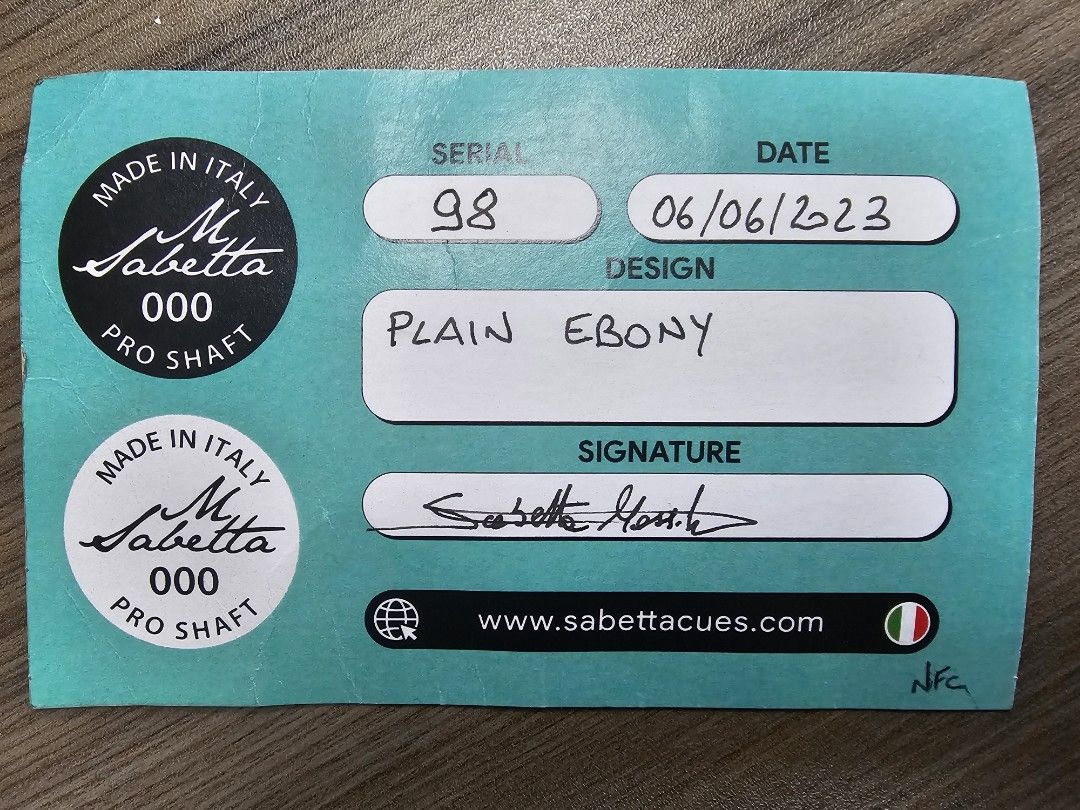 Snooker cue Sabetta Gusmeroli 98, Sports Equipment, Sports & Games ...