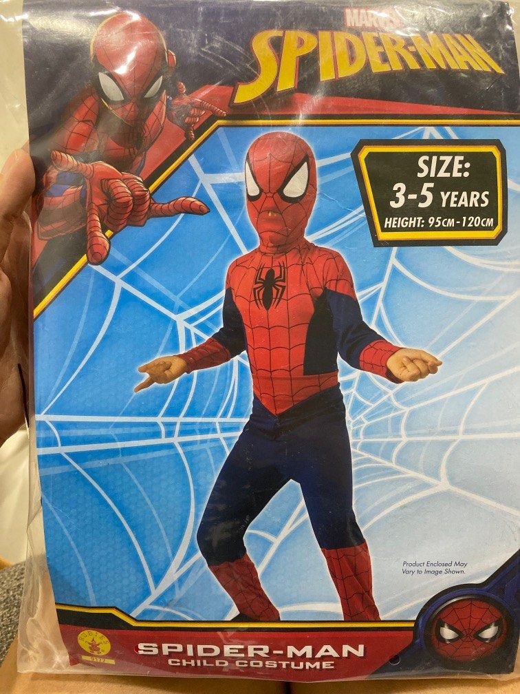 Spider-Man child costume 3-5years old, Hobbies & Toys, Toys & Games on Carousell