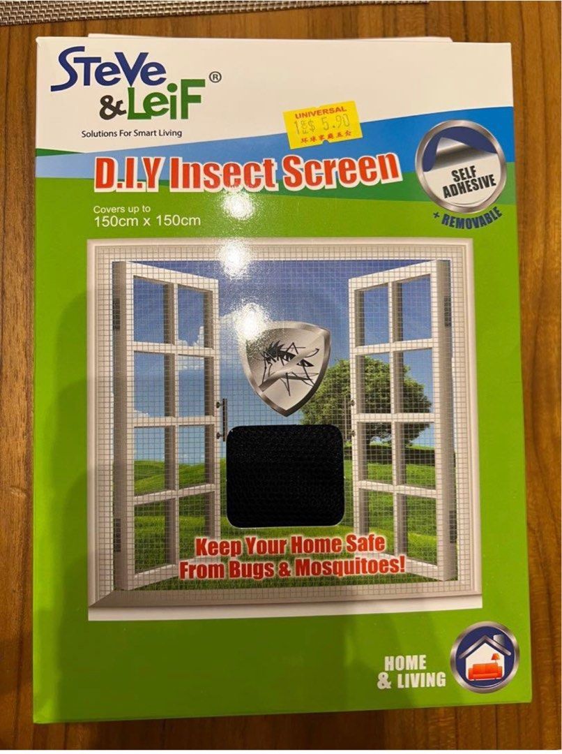 Steve & Leif - DIY Insect Screen 150 x 150 Black, Health & Nutrition ...