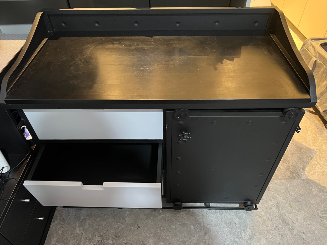 Storage counter with drawers and shelf for outdoor and indoor ...