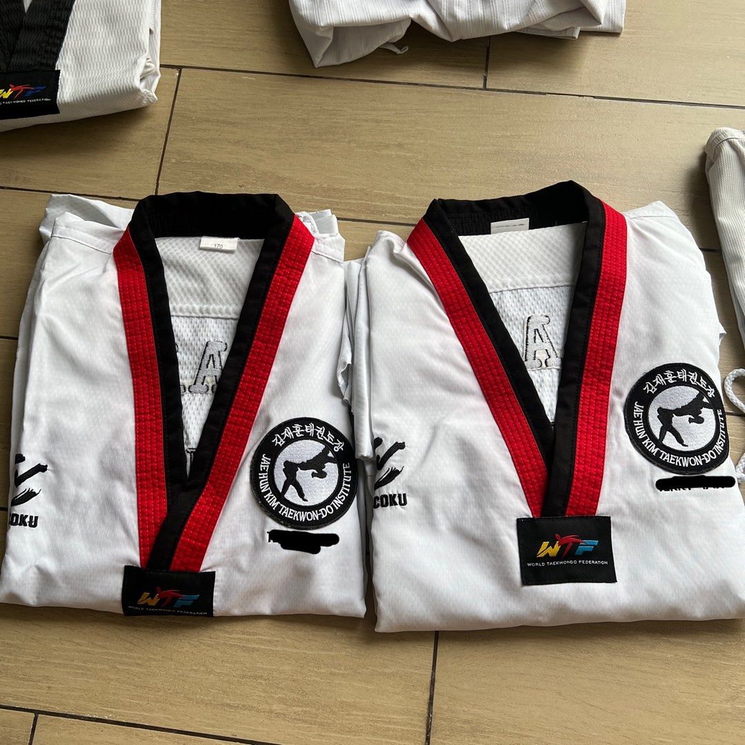 Taekwondo Uniform Dobok Poom Black, Sports Equipment, Other Sports Equipment and Supplies on ...
